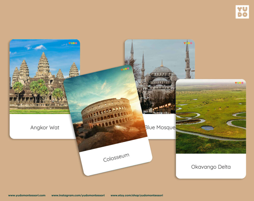 Landmarks Cards - yudo montessori