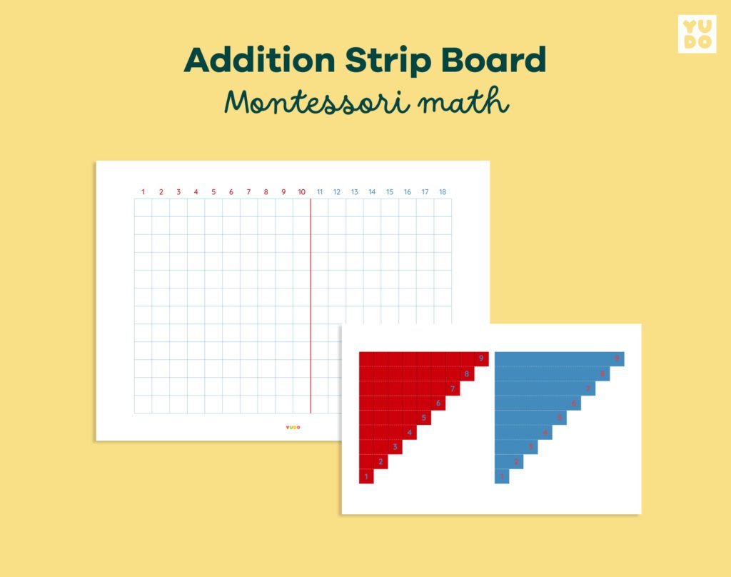 Montessori Addition Strip Board - yudo montessori