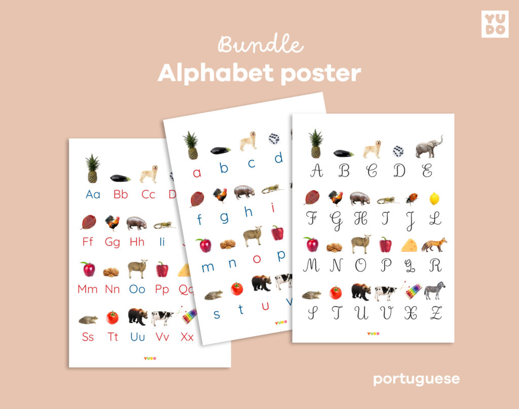 Alphabet poster in Portuguese - yudo montessori